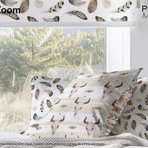 Living Room Roll Blinds Mockup | Roll Blinds Template | Digital Roll ...