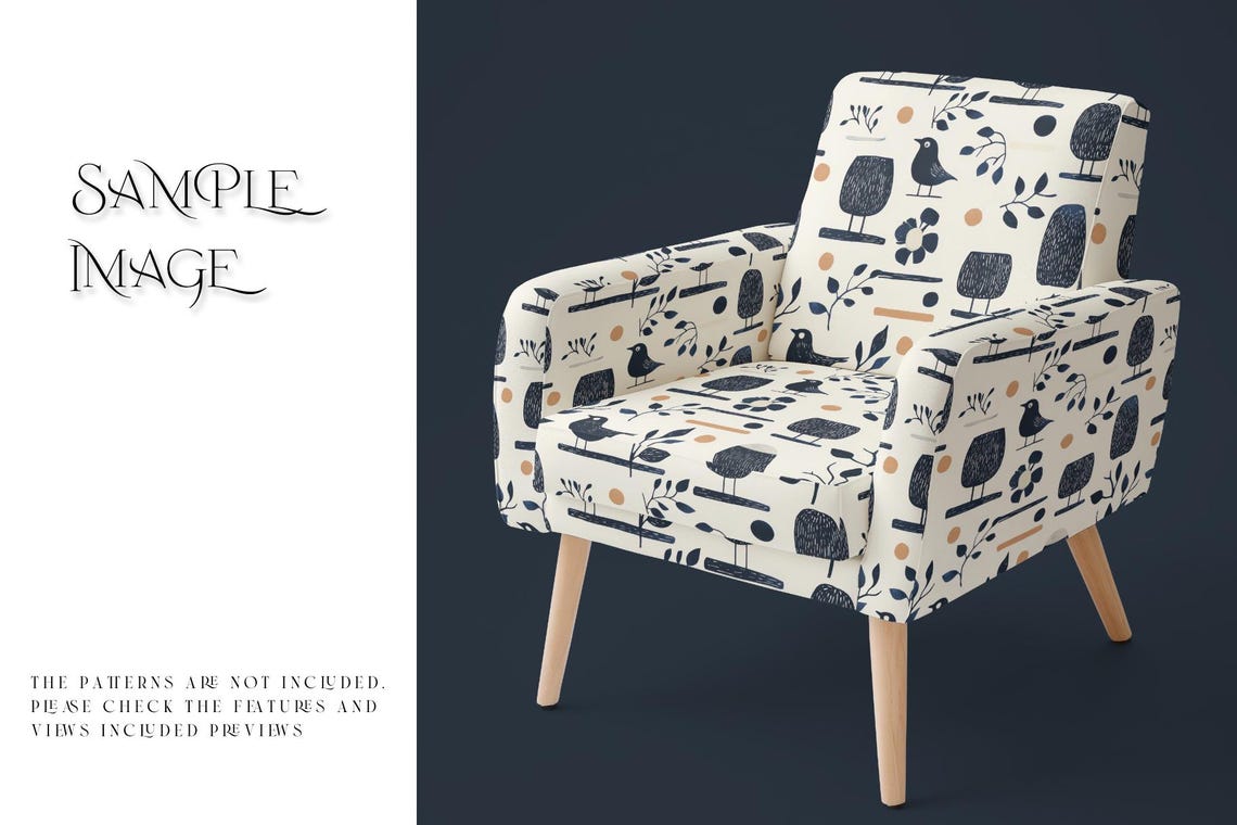 Armchair Upholstery Digital Template | Digital Armchair Textile ...