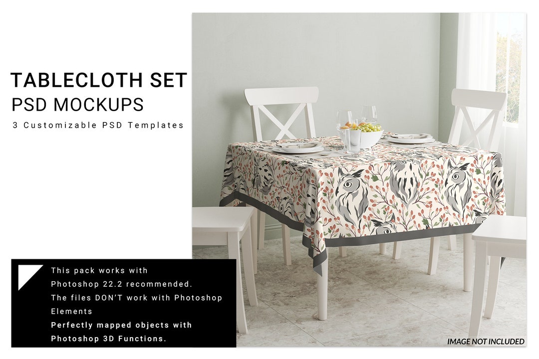 Tablecloth Mockup Table Cover Digital Tablecloth Template Dining Room ...