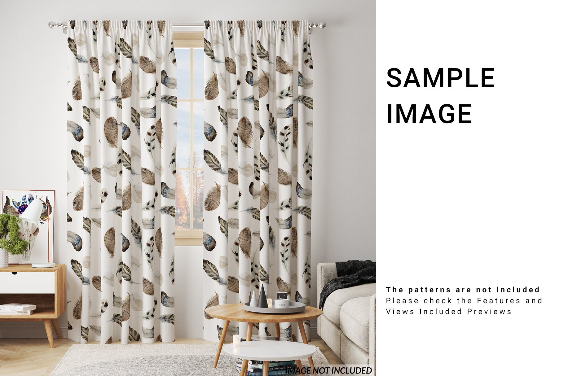 Digital Curtains Template Pinch Pleat and Pencil Pleat - Etsy