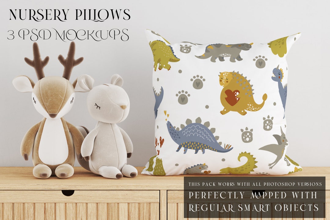 Nursery Pillow Mockup | Photoshop Pillows | Cushions | Decorative ...