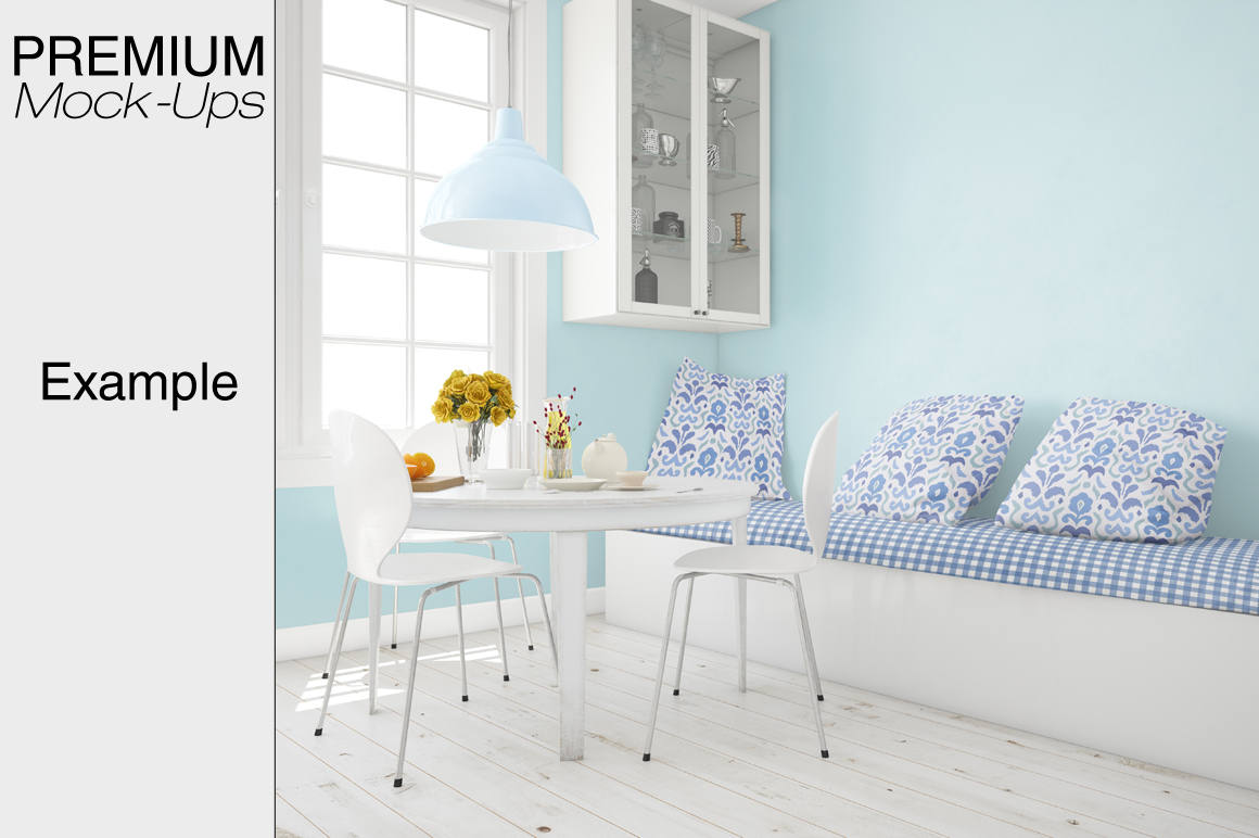 Kitchen Pillows and Curtains Mockup | 4 PSD Files (digital Download) - Etsy