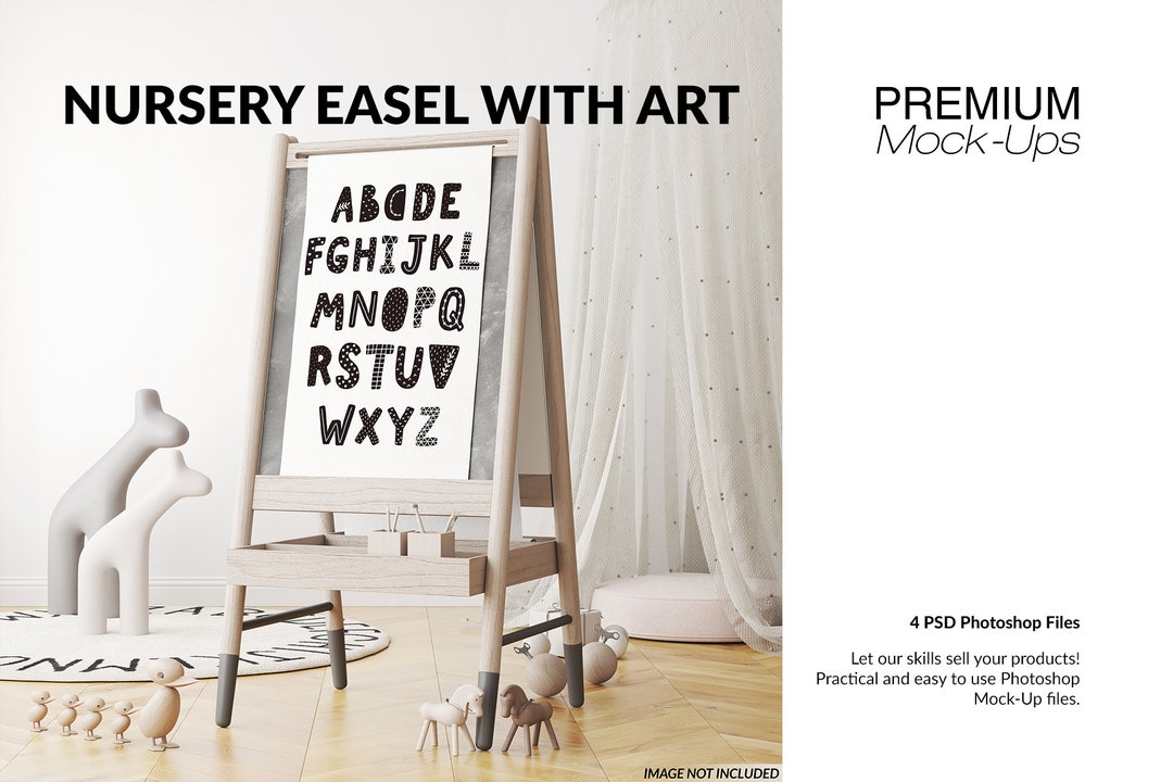 Digital Nursery Wooden Art Easel | Photoshop Nursery Wooden Art Easel ...