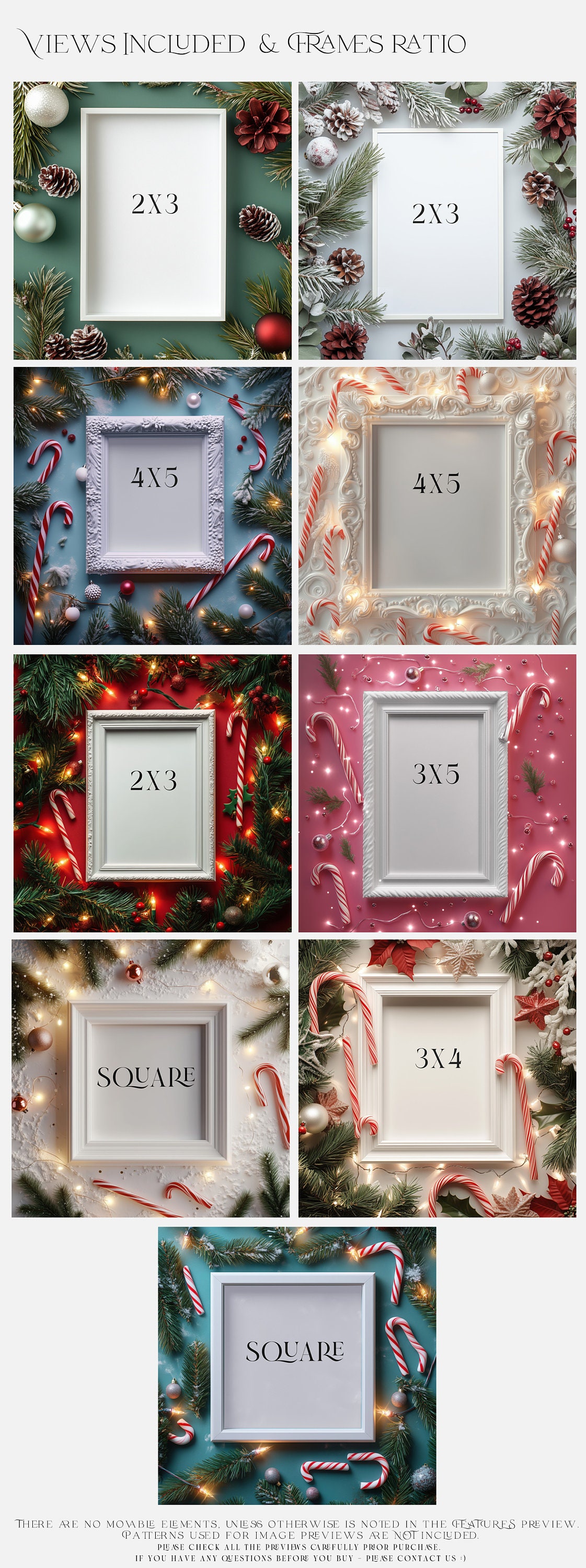 Christmas Frames Mockup Bundle | Digital Christmas Frames Mockup ...