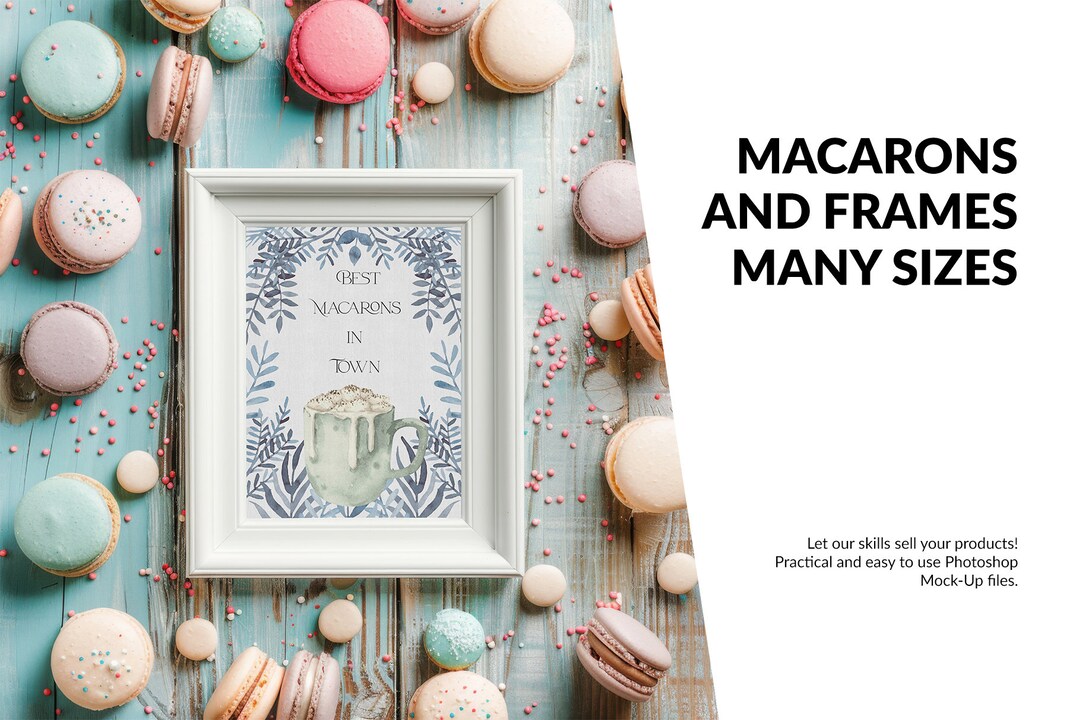 Frames and Macarons Mockup | French Macarons & Frames Mockups ...