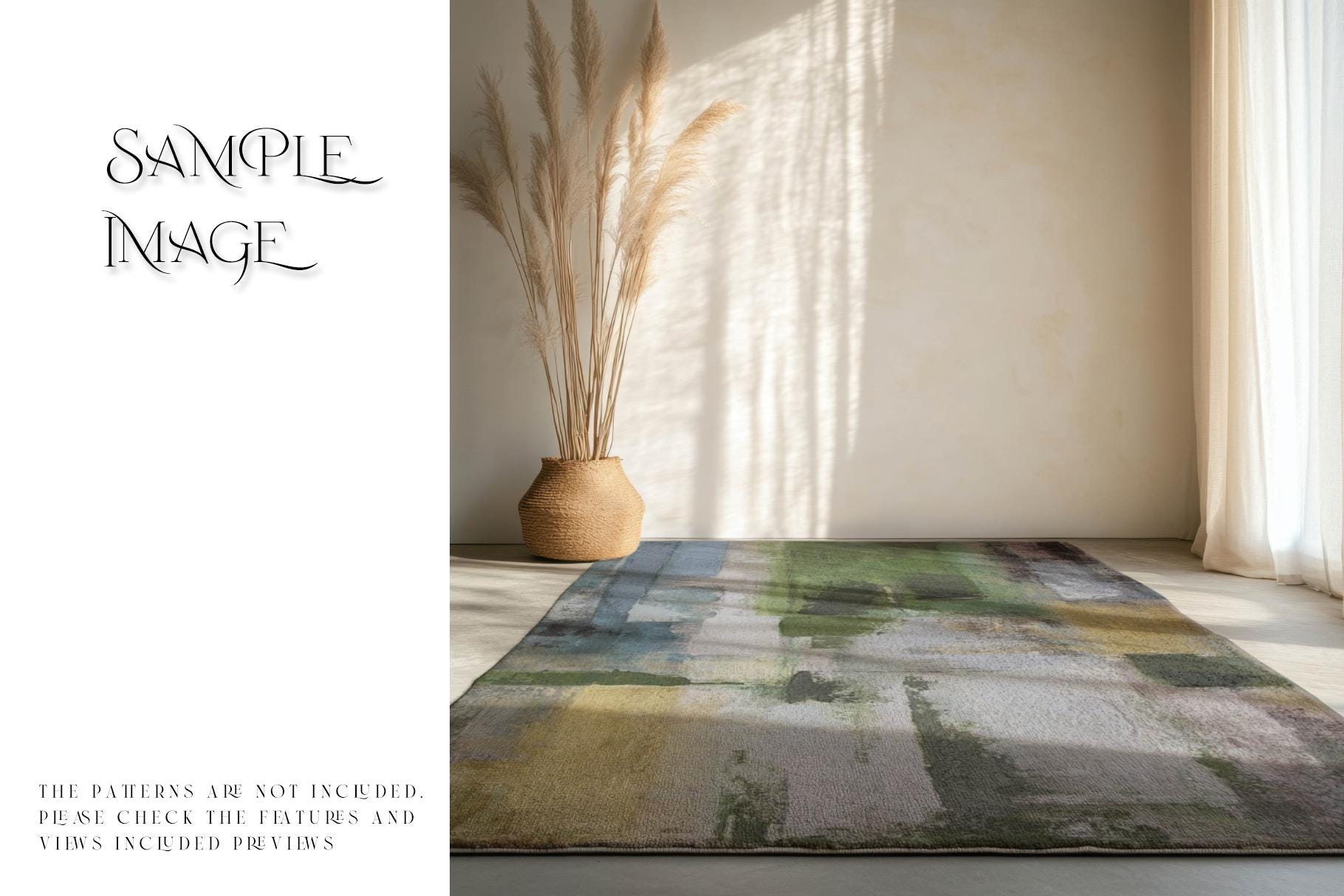 Rugs Mockup | Carpet Templates | Living Room Carpets Template| Rugs ...
