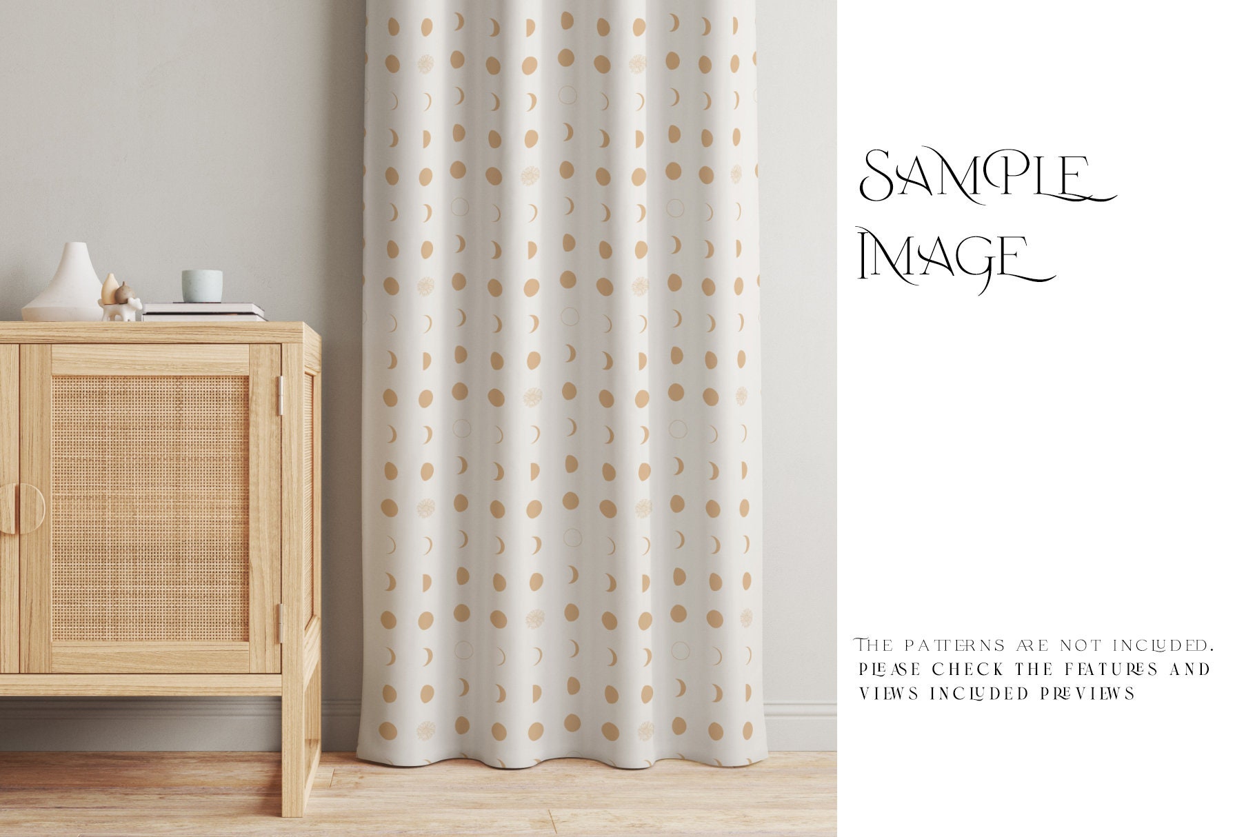 Curtain Template | Digital Curtain Mockup | Photoshop Curtain Mockup ...