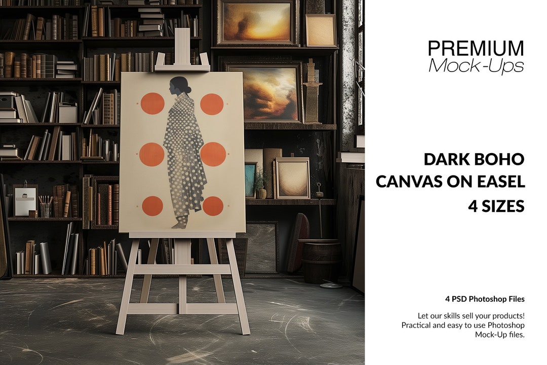 DIGITAL Photoshop Canvas on Easel | Photoshop Easel With Canvas ...