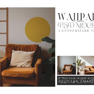Wall Mockup | Photoshop Wallpaper Mockups | Custom Walls | Blank Wall ...