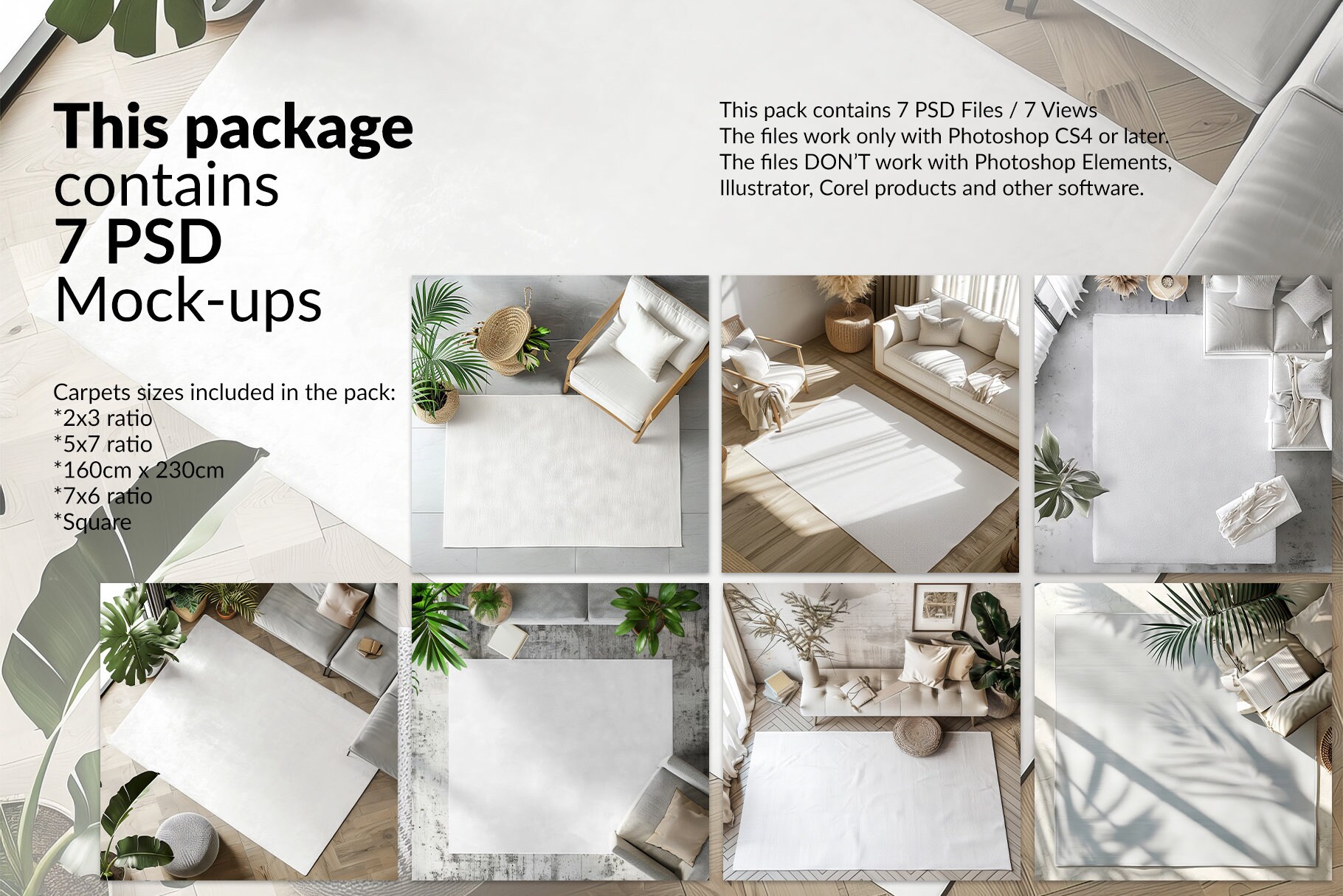 Rugs Mockup | Carpet Templates | Living Room Carpets | Rugs Photoshop ...