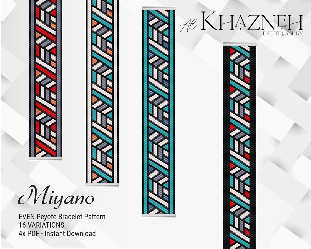 EVEN COUNT Peyote Bracelet Pattern "miyano" - Etsy