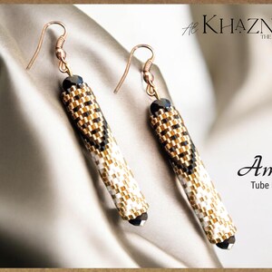 AMARI - Even Peyote Tube Earrings Pattern - Etsy