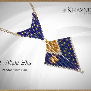 A NIGHT SKY Earrings and Pendant With Bail Pattern - Etsy