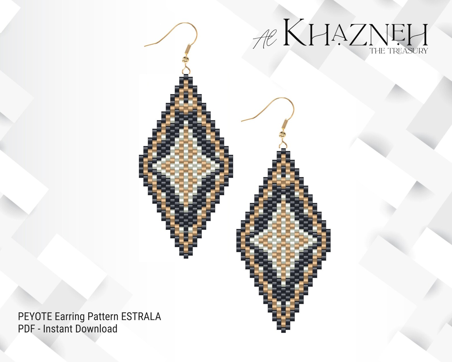 PEYOTE Earring Pattern estrala - Etsy