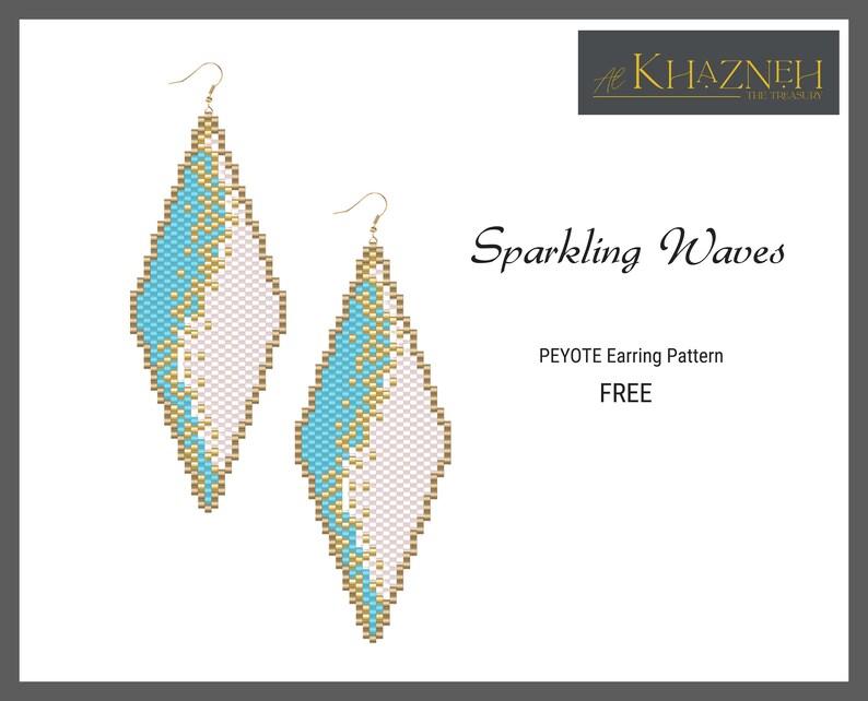 Even-peyote Bracelet Pattern sparkling Waves - Etsy