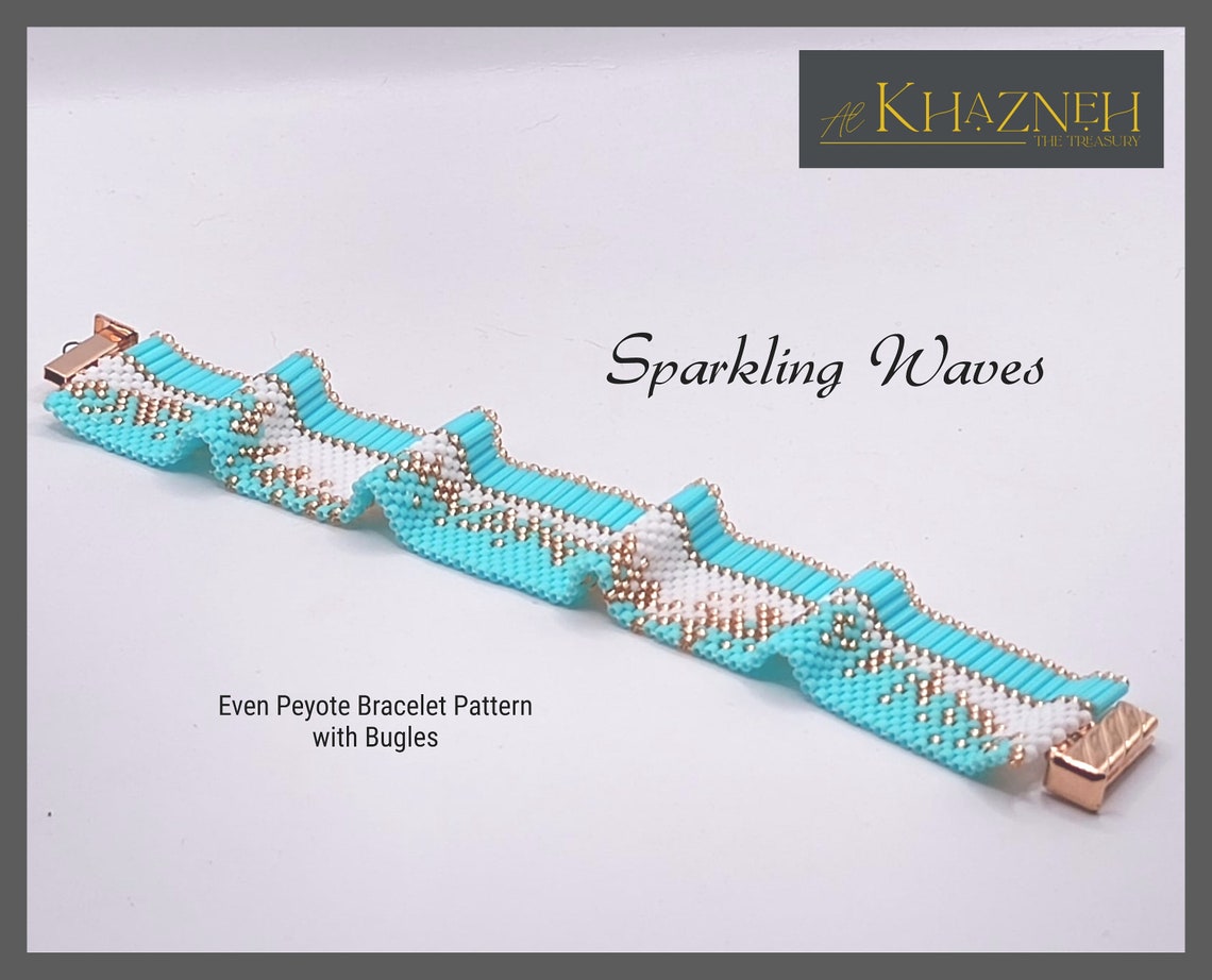 Even-peyote Bracelet Pattern sparkling Waves - Etsy