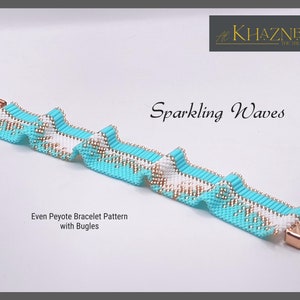 Even-peyote Bracelet Pattern "sparkling Waves" - Etsy