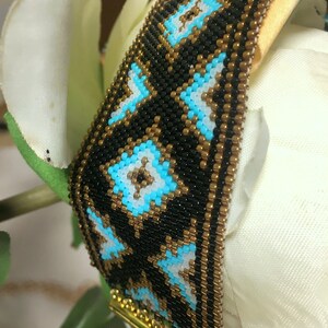 Turqoise Peyote Bracelet Pattern FARUZI - Etsy
