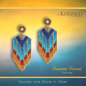 SUMMER SUNSET Earrings Tutorial - Etsy