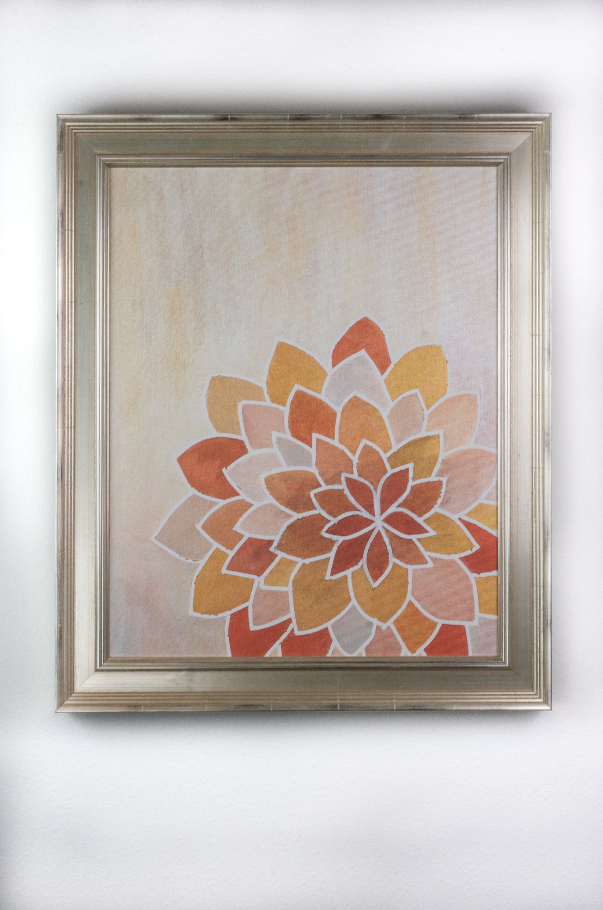Golden Flowers Original Acrylic Abstract Custom Frame - Etsy