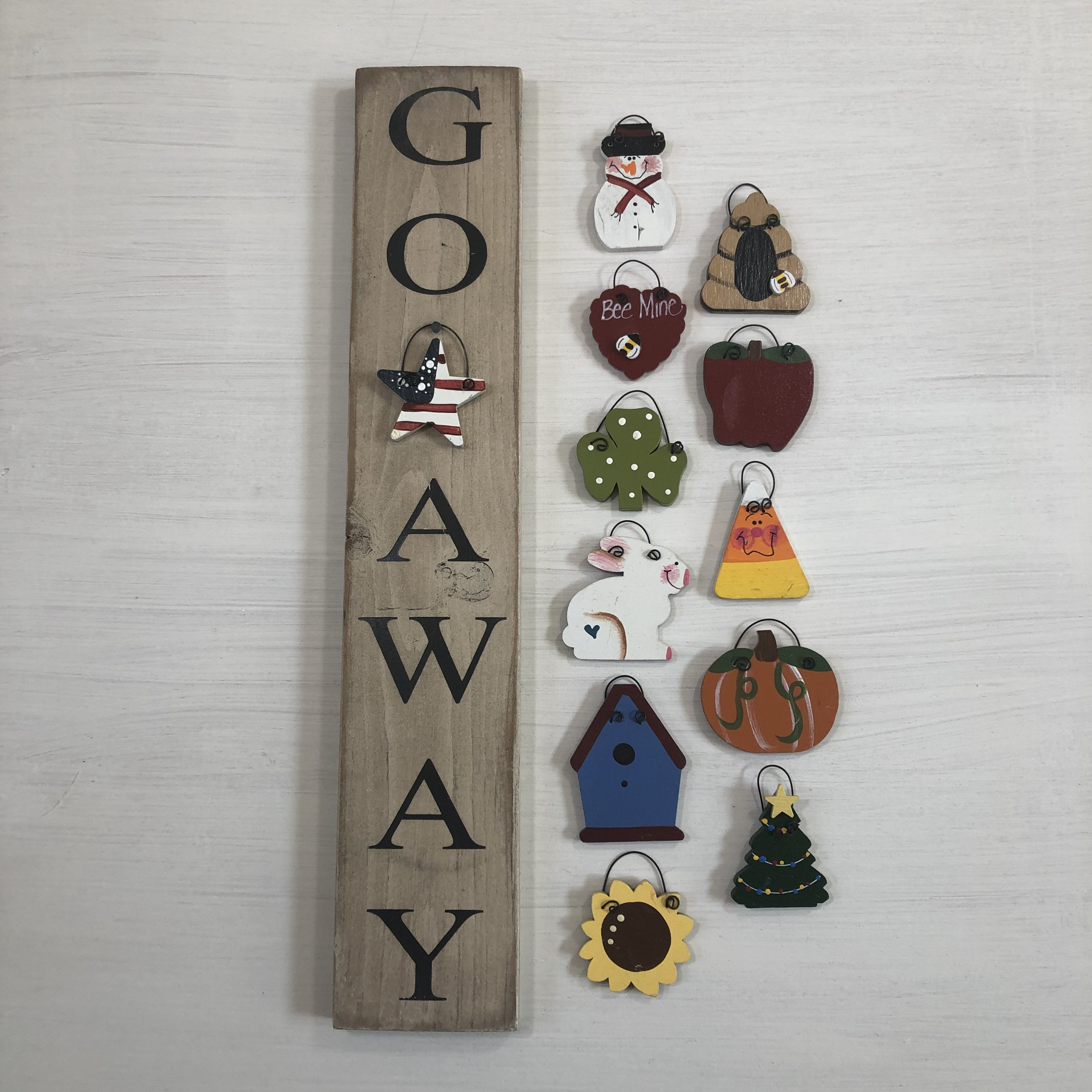 Go Away Mini Sign - Etsy