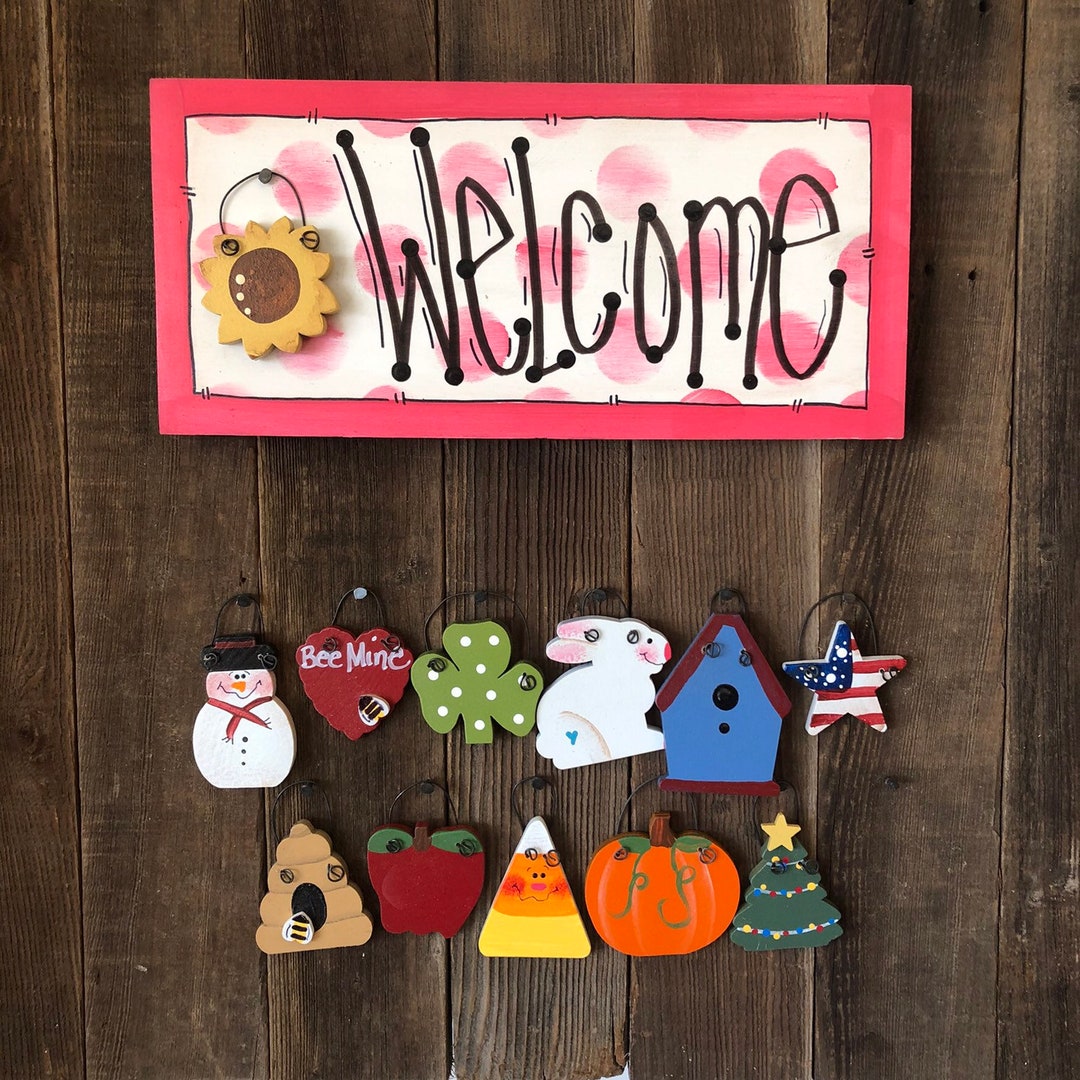 Mini Welcome Sign "pink" - Etsy
