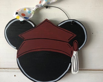 Custom Mickey Graduation Ears Sign Mickey Ears Shaped - Etsy