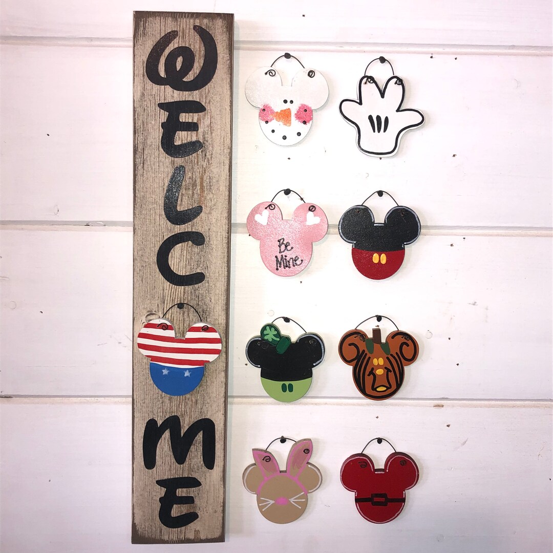 Mickey Inspired Interchangeable Welcome - Etsy
