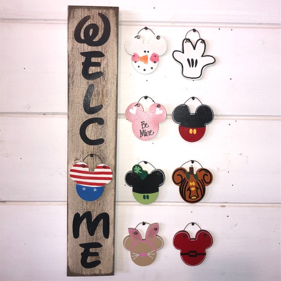 Mickey Inspired Interchangeable Welcome - Etsy