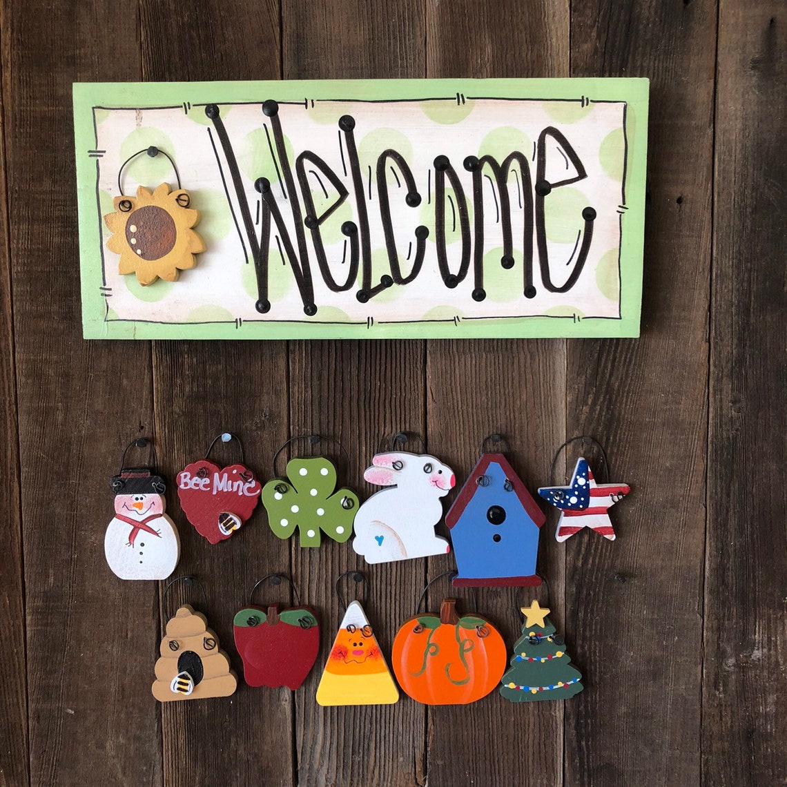 Mini Welcome Sign mint Green - Etsy