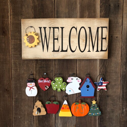 Mini Welcome Sign blue - Etsy