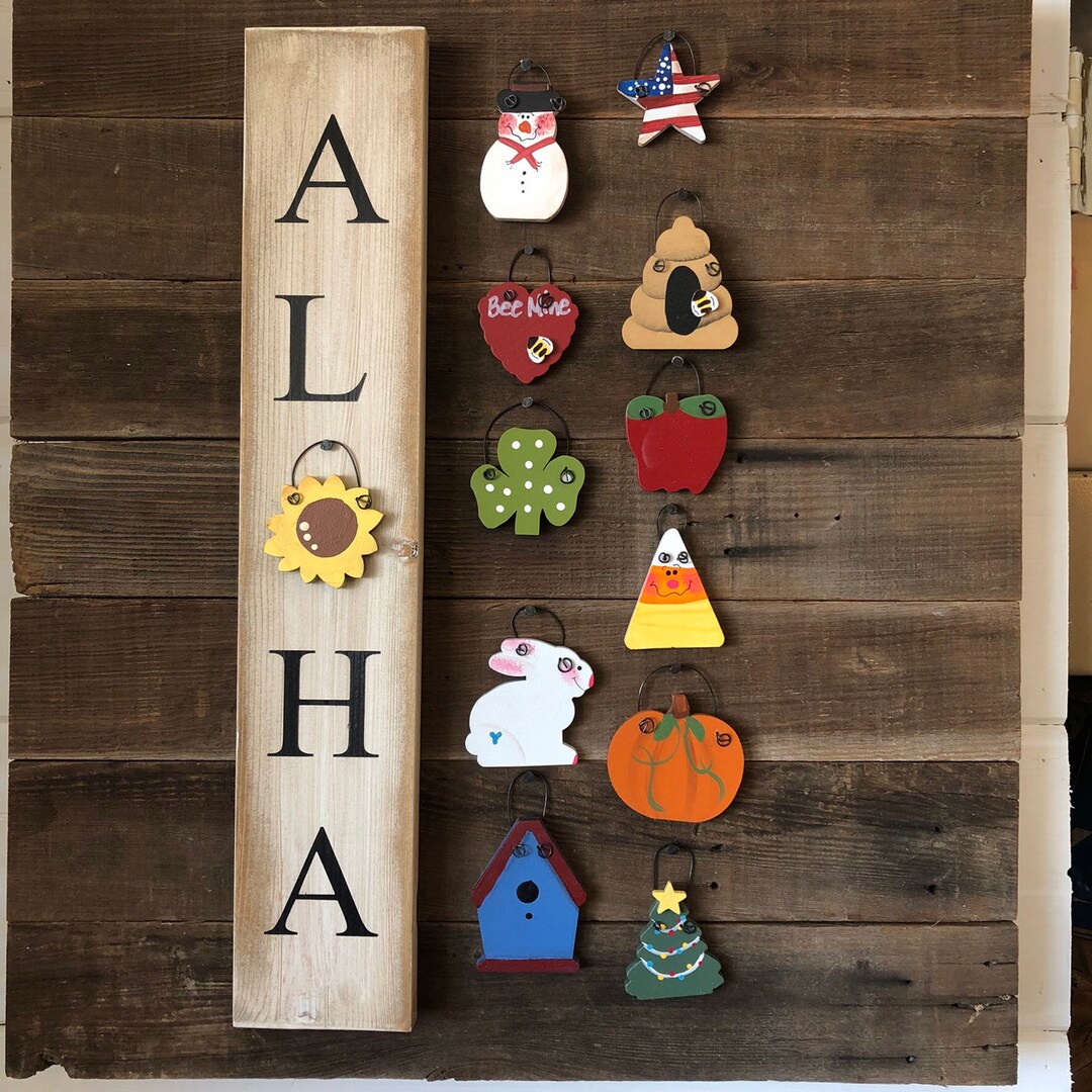 Mini Vertical Aloha Seasonal Sign - Etsy