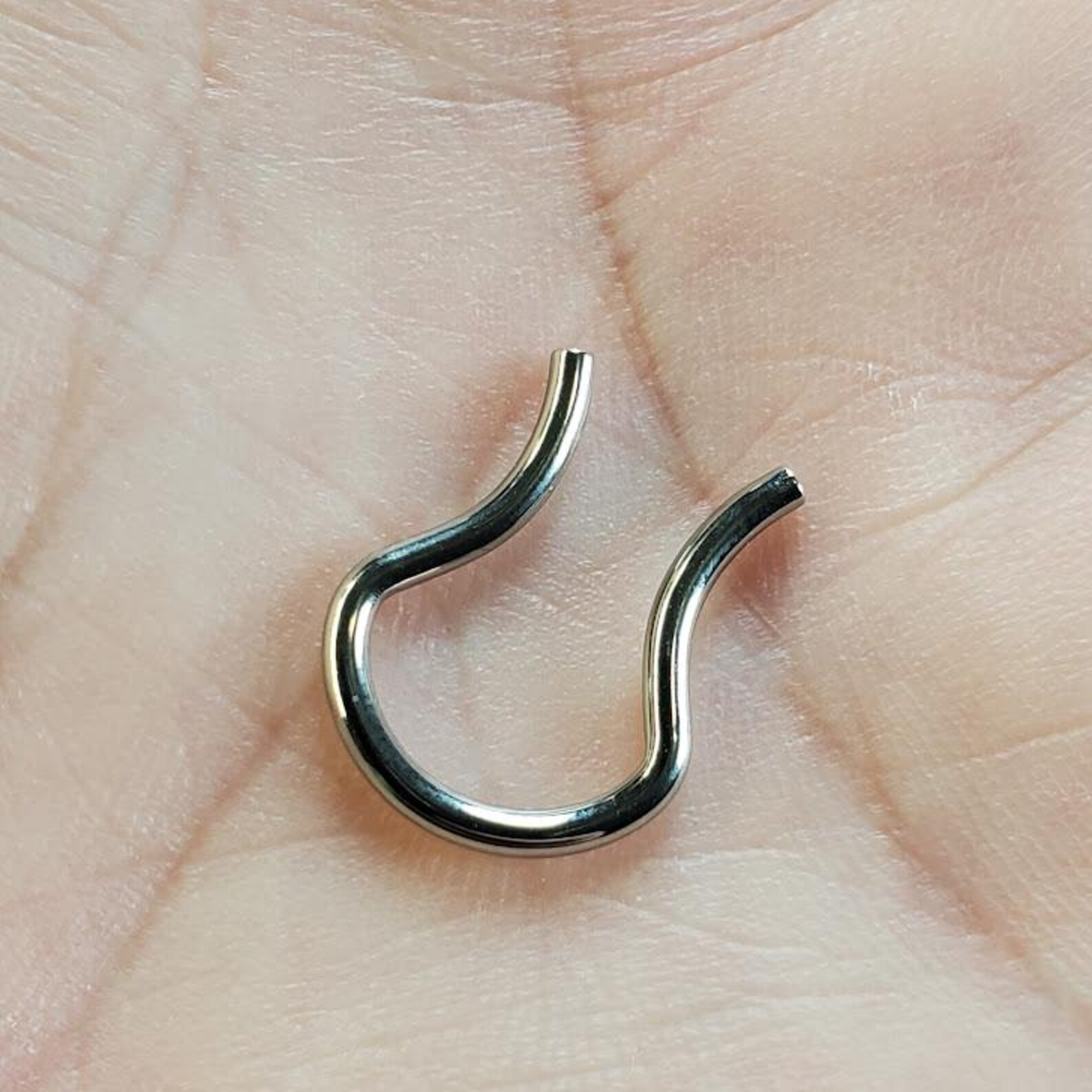 16g 14g 12g 10g Septum Retainer, Stainless Steel, Hide Septum Piercing ...