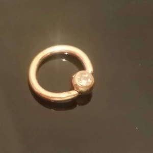 16g Septum Captive Bead Ring, Rose Gold, Septum, Septum Ring 16g, CBR ...