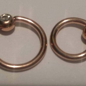 16g Septum Captive Bead Ring, Rose Gold, Septum, Septum Ring 16g, CBR ...