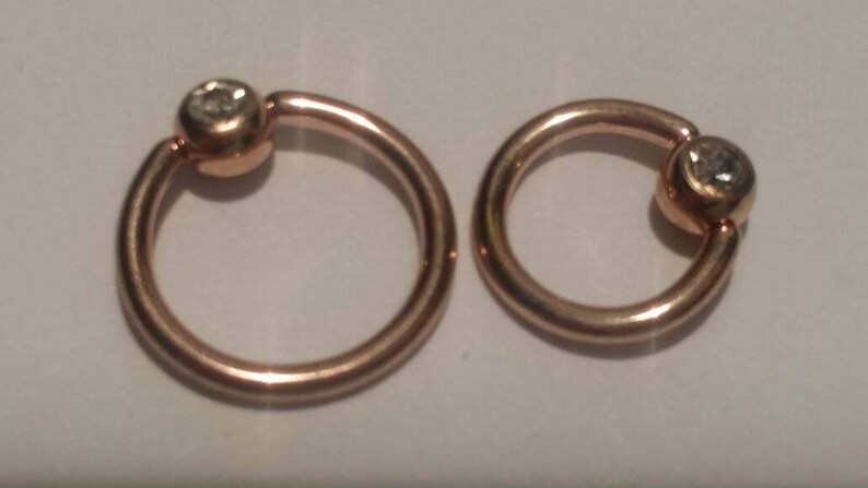 16g Septum Captive Bead Ring Rose Gold Septum Septum Ring - Etsy