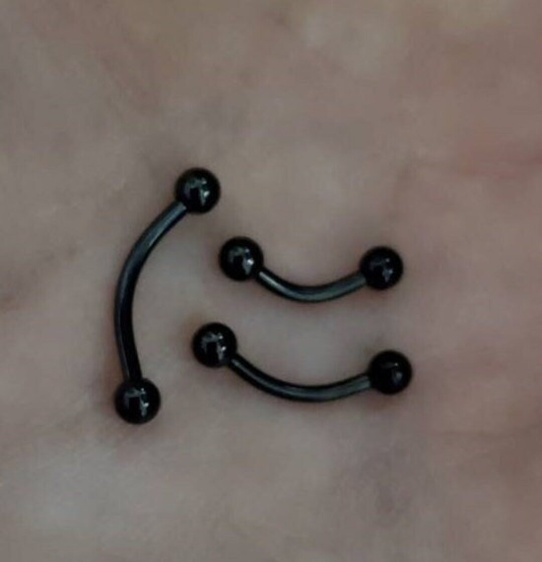 Black Eyebrow Ring Eyebrow Jewelry Eyebrow Piercing Eyebrow - Etsy