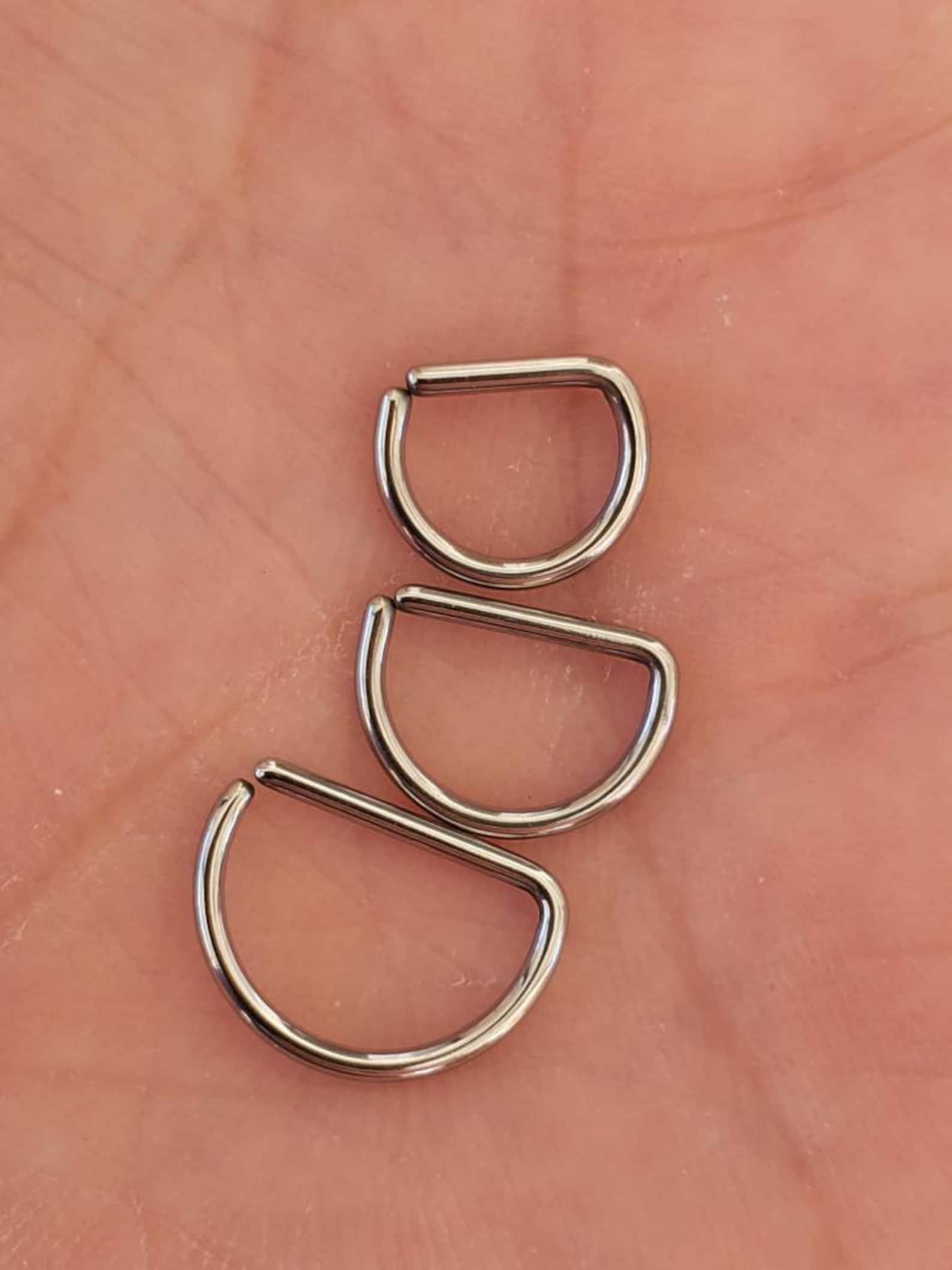 Septum Ring 16g 18g 20g d Shape 316L Surgical - Etsy