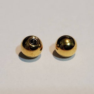 Gold Body Jewelry Replacement Balls, Externally Threaded, Parts, Septum ...