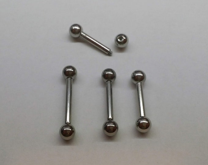 Invisible Clear Plastic Tongue Piercing Barbell. Transparent in Colour ...