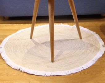 CUSTOM Round Brown Woven Seagrass Rug Straw Floor Mats Rugs | Etsy