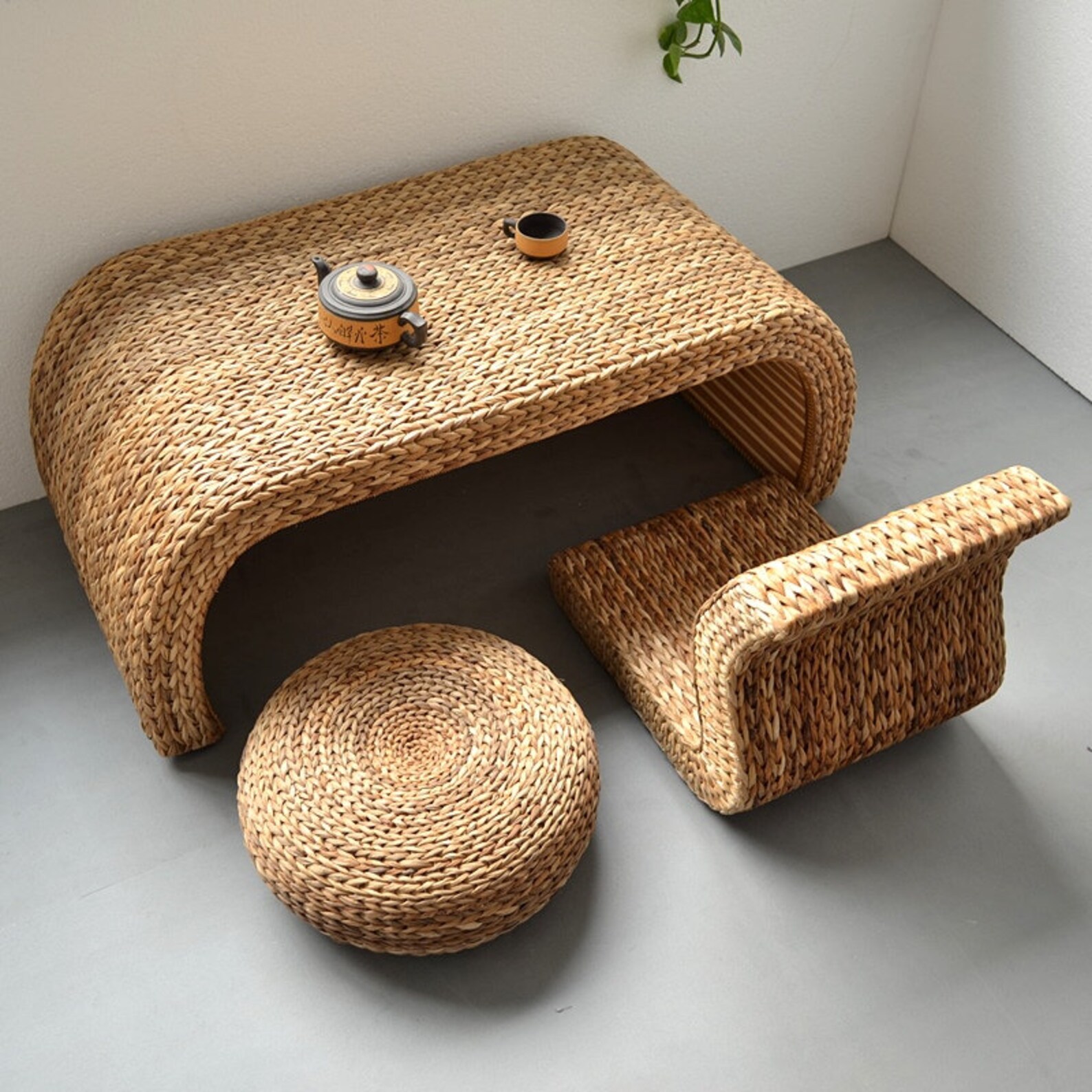 Table ONLY: Long Simple Handmade Brown Banana Leaf Coffee - Etsy