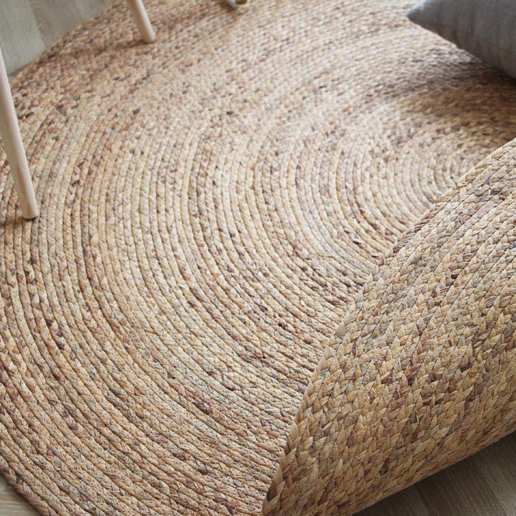 CUSTOM Oval Brown Woven Seagrass Rug Straw Floor Mats Rugs | Etsy