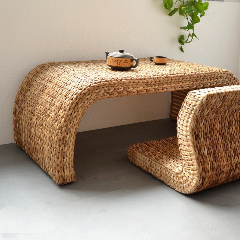 Table ONLY: Long Simple Handmade Brown Banana Leaf Coffee - Etsy