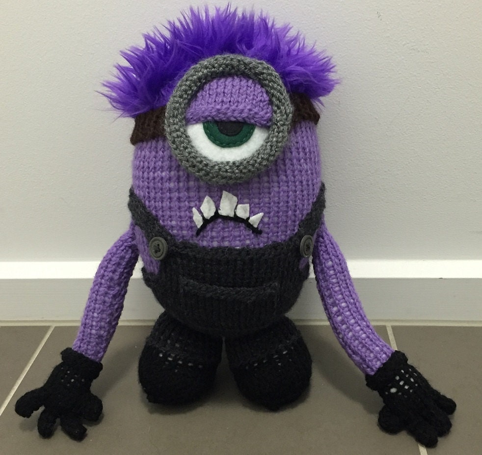 Crazy Purple Minion Knitting Pattern PDF | Etsy