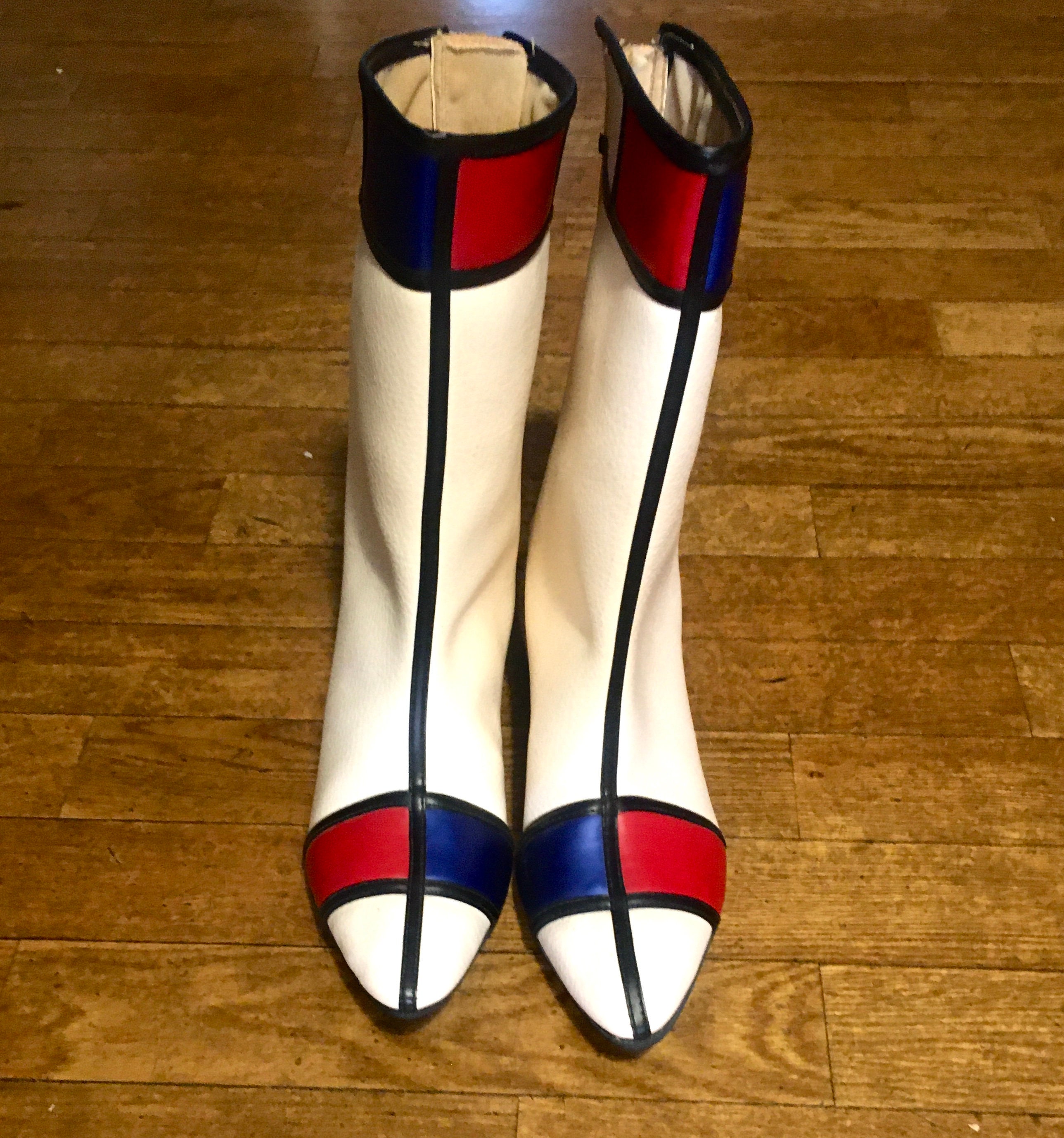 Iconic & Rare Hi Brows 60s Mondrian Go-go Boots - Etsy