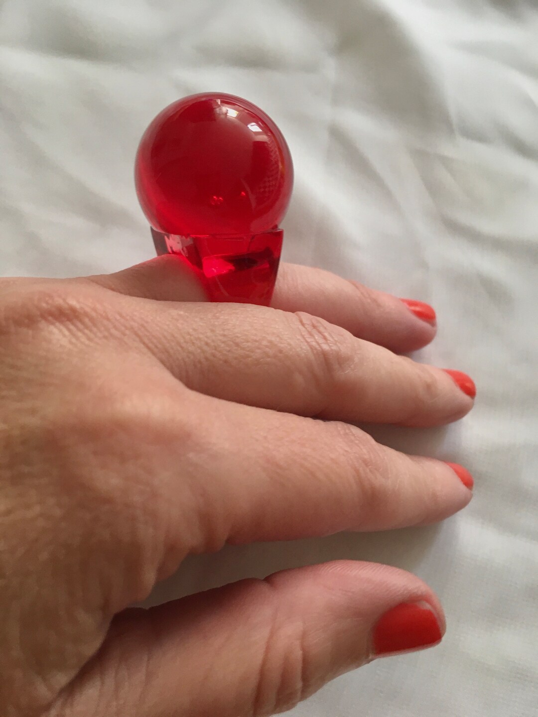 Vintage Rare Carlo Pagani Mir Ring / Cherry Red - Etsy