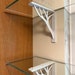 Heavy Duty White Metal Tree Branch Shelf Bracket, Rustic Steel Shelf ...