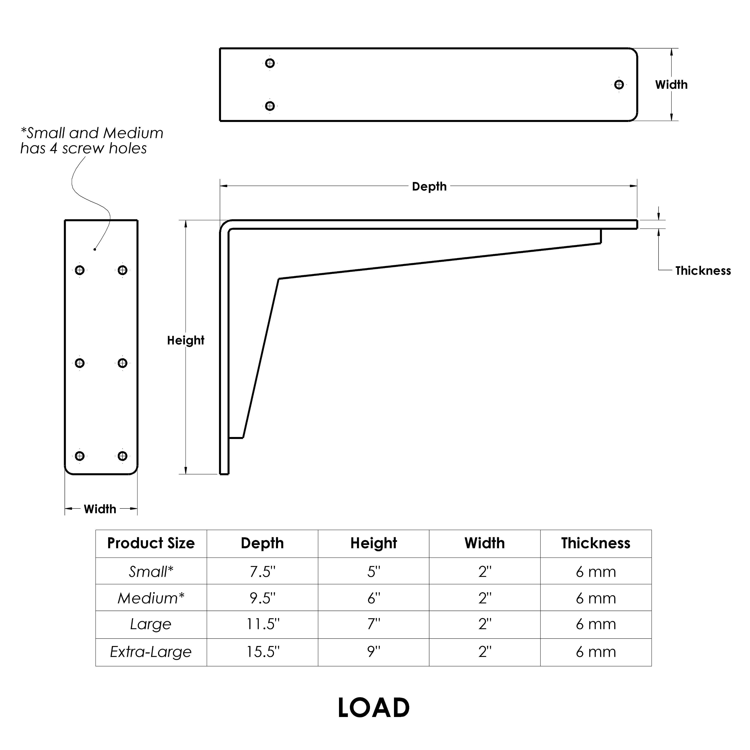 Heavy Duty Steel Floating Shelf Brackets, Rustic Black Metal L Shape ...