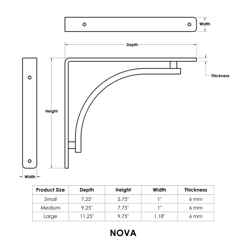 Chrome Metal Shelf Bracket, Steel Heavy Duty Floating Shelf Bracket ...